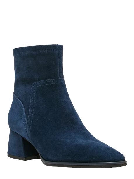 Blondo Waterproof Stretch Suede Block Heel Bootie - Navy Suede