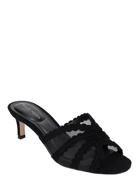 Pelle Moda Vione Kitten Heel Slide Sandal - Black