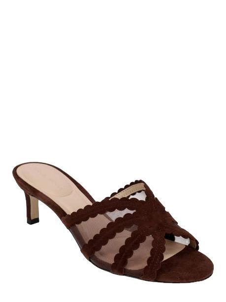 Pelle Moda Vione Kitten Heel Slide Sandal - Espresso