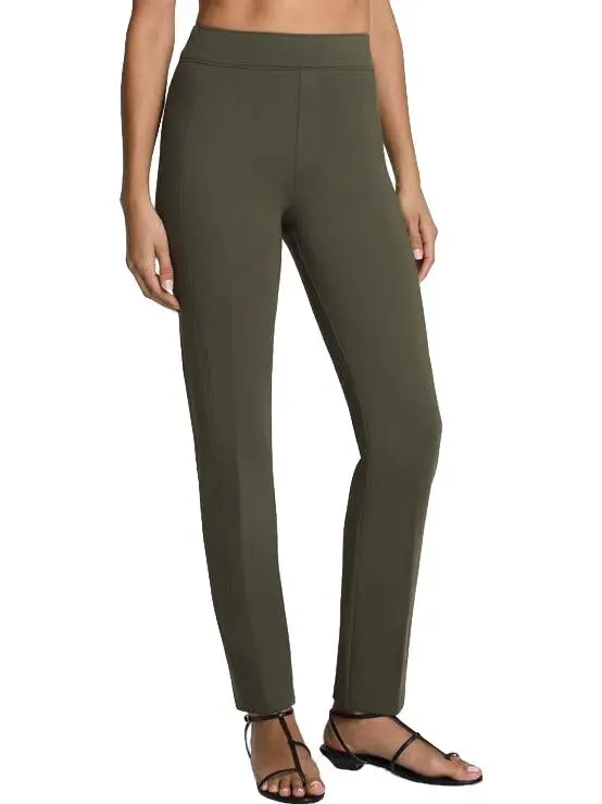 Spanx Slim Straight Leg Ponte Pants - Dark Pine