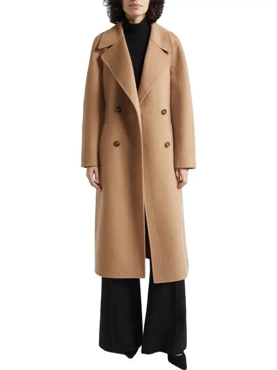 REISS Rene Wool & Cashmere Blend Coat - Camel