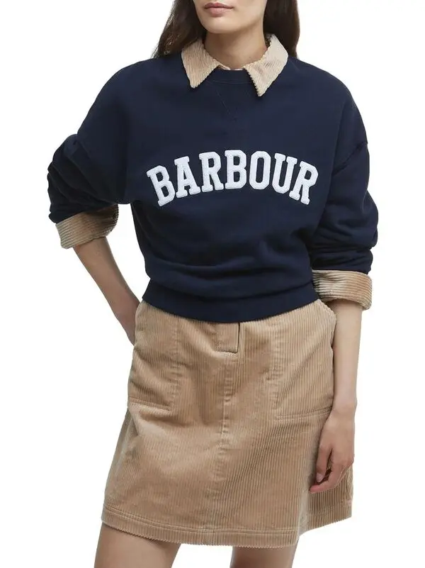 Barbour Silverdale Logo Sweatshirt - Navy