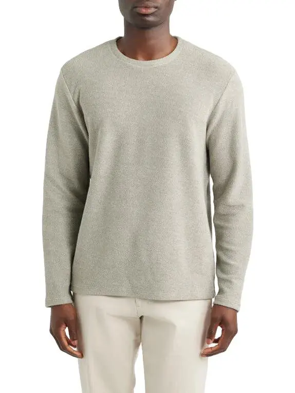 Vince Loop Face Cotton Blend French Terry Crewneck Pullover - Sage