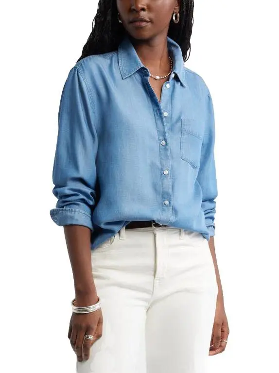 Caslon Chambray Button-up Shirt - Medium Wash