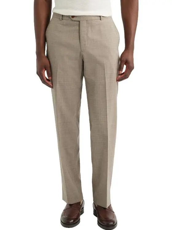 Berle Wool Blend Tailored Straight-leg Pants - Tan