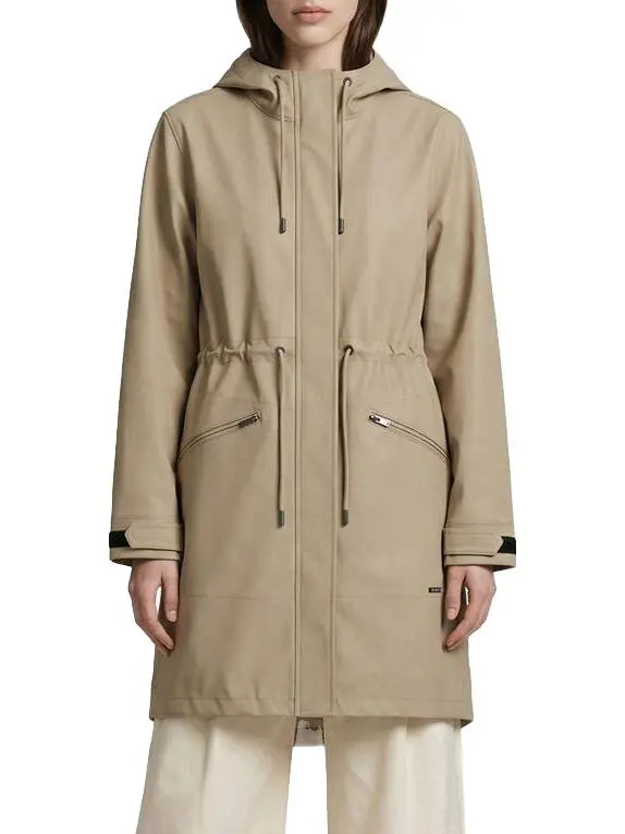 NOIZE Hooded Water Repellent Jacket - Sand