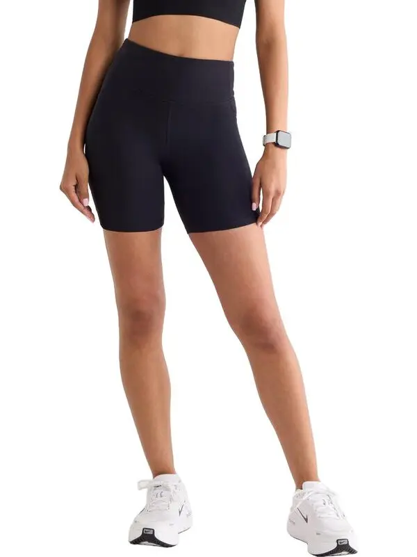 Zella Studio Luxe Pocket Bike Shorts - Black