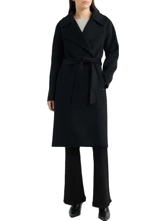 Michael Kors Wool Blend Double Face Coat - Black