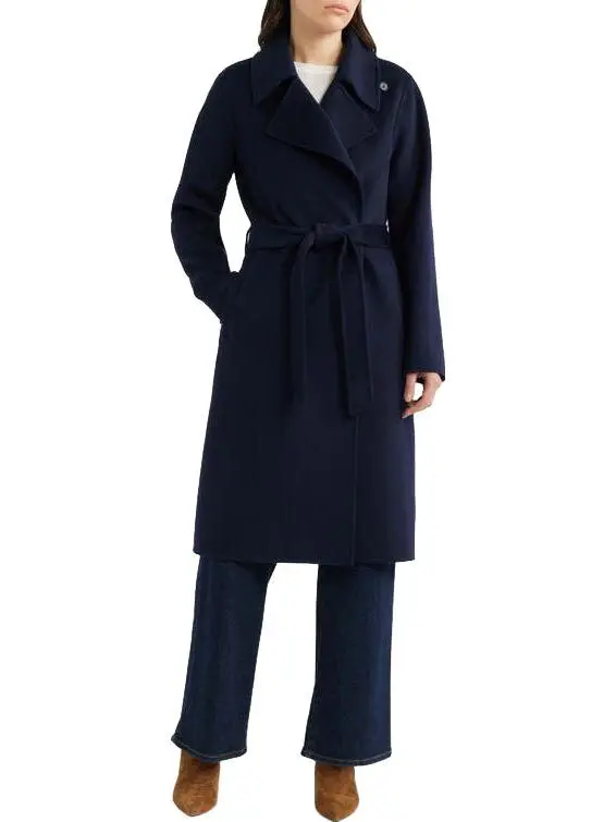 Michael Kors Wool Blend Double Face Coat - Midnight