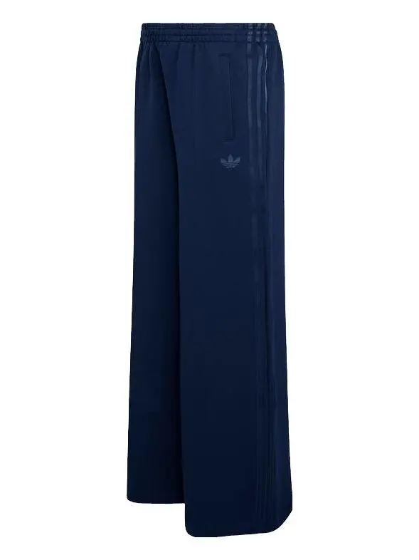 ADIDAS ORIGINALS Cotton Blend Scuba Knit Wide Leg Track Pants - Night Indigo