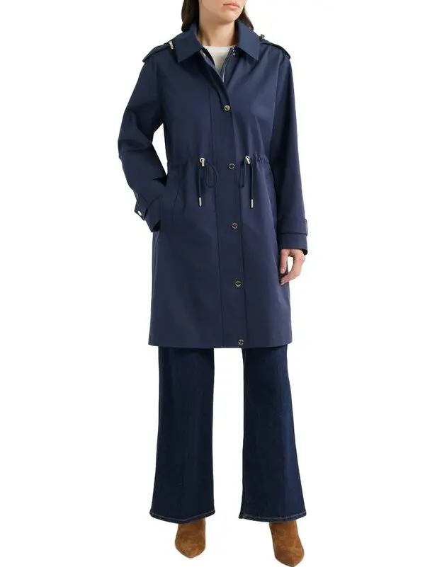 Michael Kors Hooded Trench Coat - Midnight