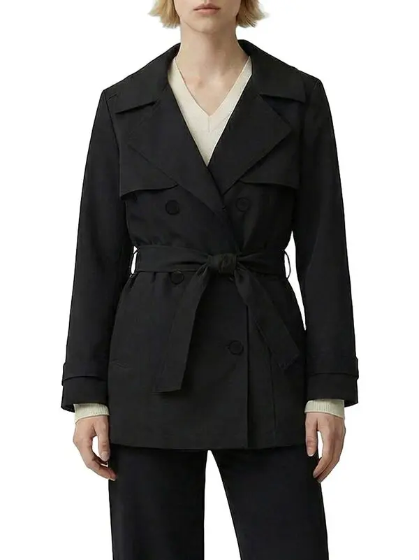 NOIZE Amina Water Repellent Tie Waist Coat - Black
