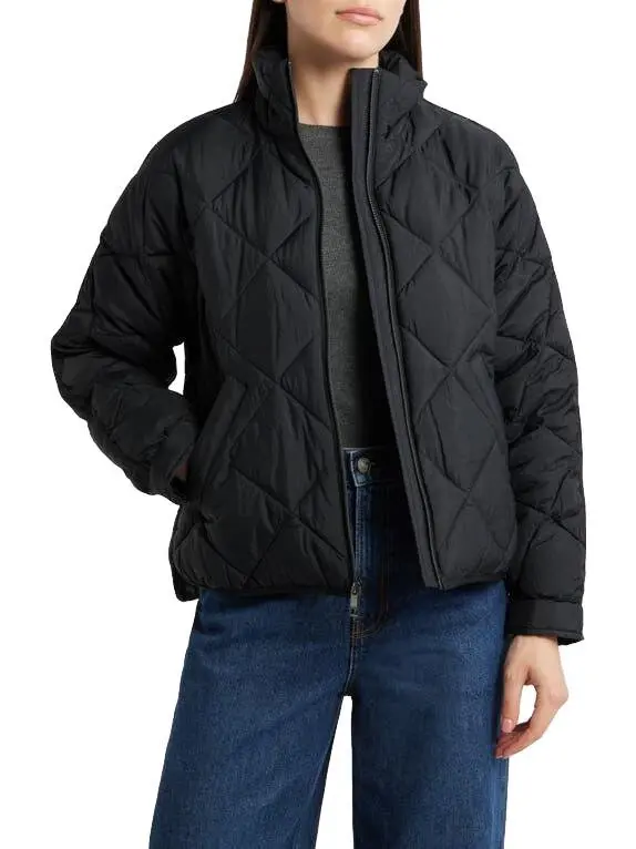 Bcbgmaxazria Quilted Diamond Jacket - Black
