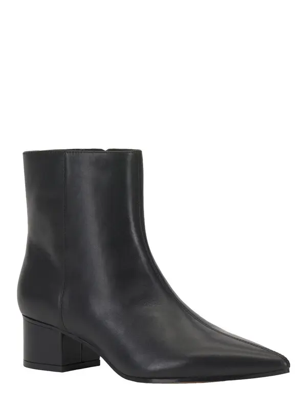 Vince Camuto Kebrah Bootie With Pointed Toe And Block Heel - Black