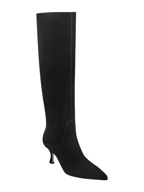 Marc Fisher Visola Pointed Toe Knee-high Boots - Black