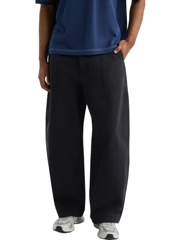Bp. Barrel Leg Cotton Twill Pants - Black