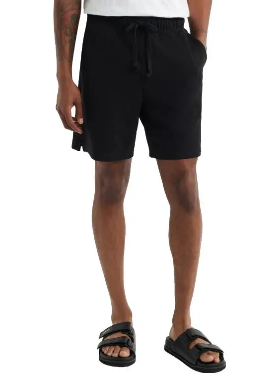 OPEN EDIT Knit Drawstring Shorts - Black