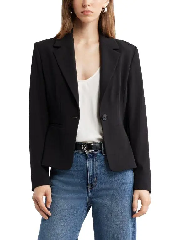 Nordstrom Peplum Blazer - Black