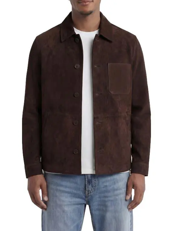 Bagatelle Genuine Suede Barn Jacket - Chocolate