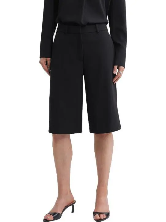 Nordstrom Tailored Bermuda Shorts - Black
