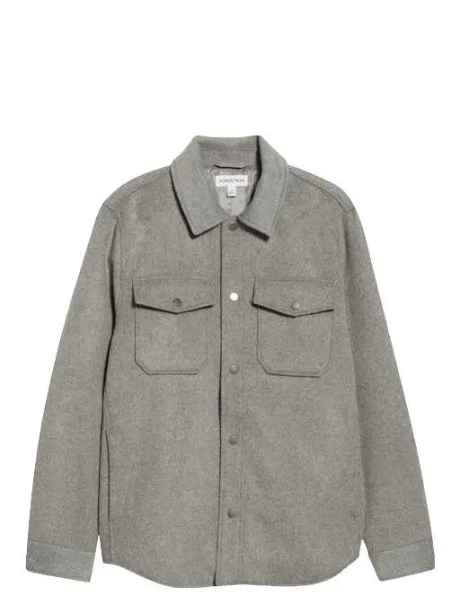 Nordstrom Wool Blend Shirt Jacket - Grey Heather