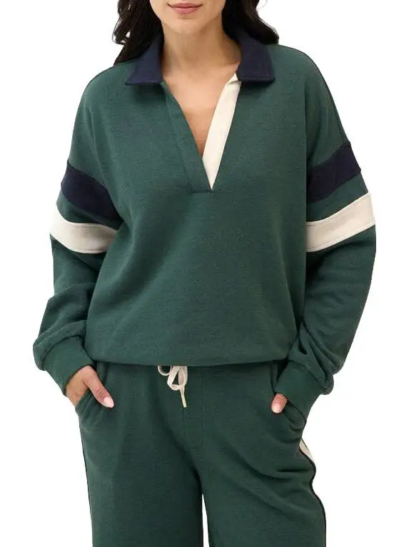 THREADS 4 THOUGHT Lourdes Colorblock Fleece Sweatshirt - Alpine/galaxy
