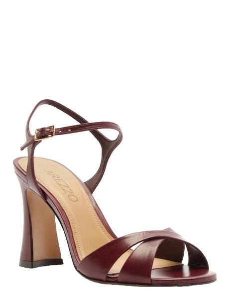 AREZZO Dina Flare Heel Sandal - Fresh Ruby