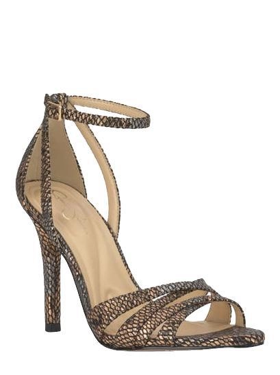 Jessica Simpson Calisa Strappy High Heel Sandal - Bronze