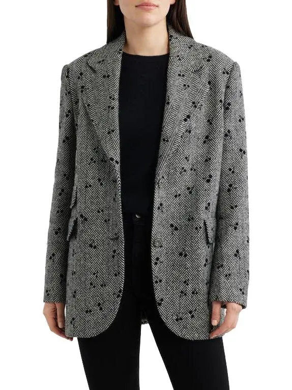 CECE DUPRAZ Oversize Single-breasted Blazer - Black/white