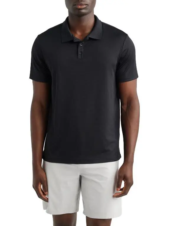 Zella Textured Golf Polo - Black