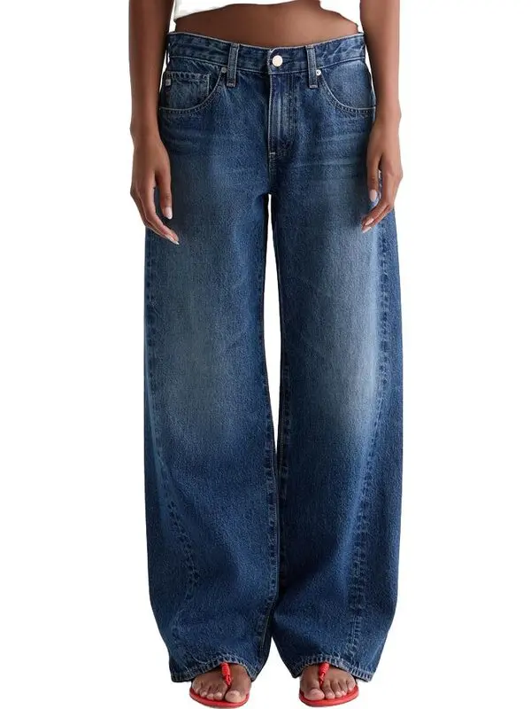 Ag Adria Low Rise Wide Leg Jeans - Capacity