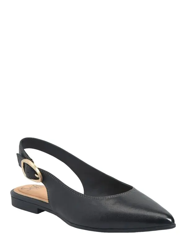 SOFFT Marcella Slingback Pointed Toe Flat - Black
