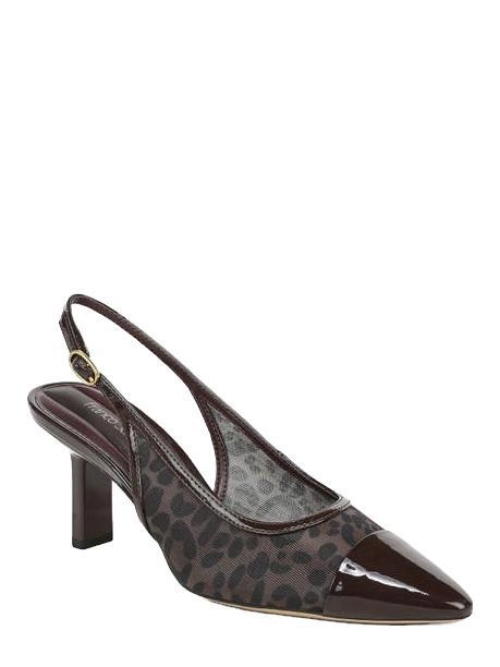 Franco Sarto Jurina Cap Toe Slingback Pumps - Brown