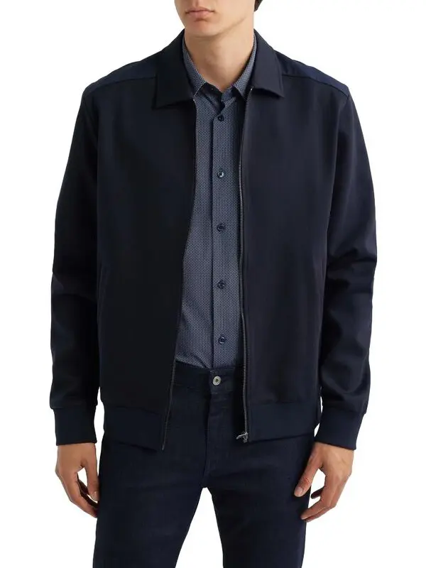 BOSS Sigmon Zip Shirt Jacket - Dk Bu