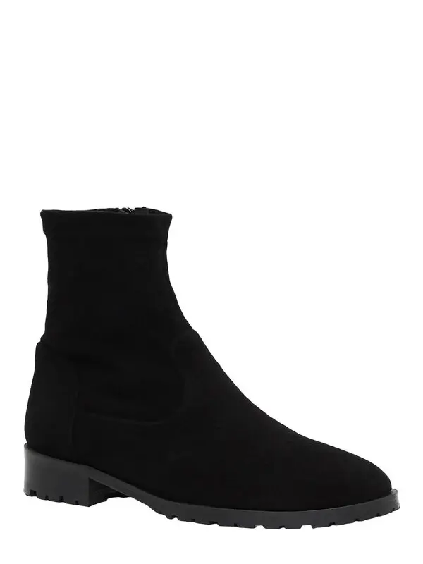 Aquatalia Romeo Waterproof Suede Sock Bootie - Black Suede