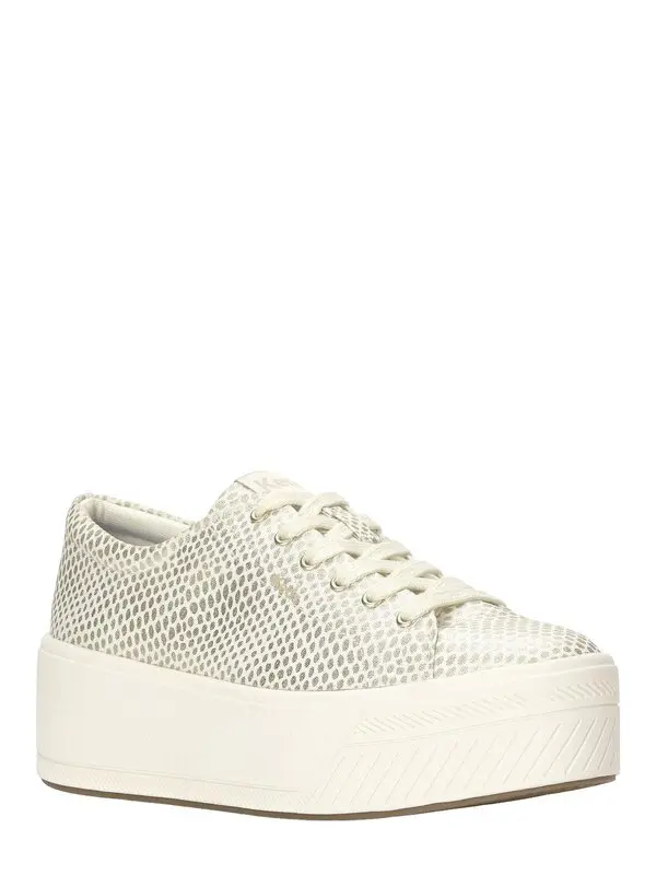 Keds® Skyler Metallic Foil Platform Sneaker - Egret