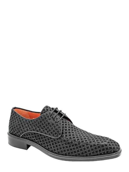Mezlan Embossed Derby Lace-up Shoes - Black