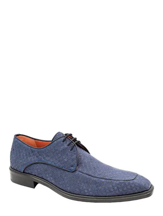 Mezlan Embossed Derby Lace-up Shoes - Blue