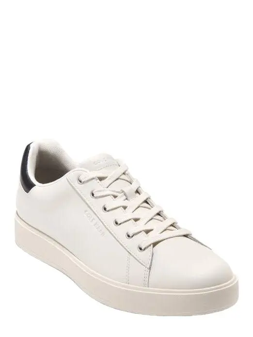 Cole Haan Grandpro Luxe Leather Lace-up Sneakers - Ivory/black