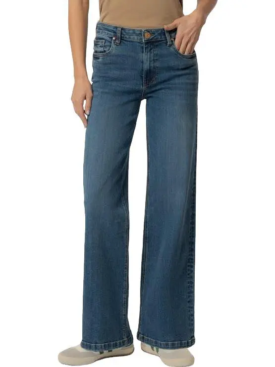 Kut From The Kloth High Waist Wide Leg Jeans - Force W/dark Ba