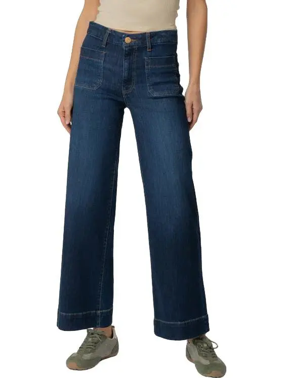 Kut From The Kloth Meg Patch Pocket High Waist Ankle Wide Leg Jeans - Luminate