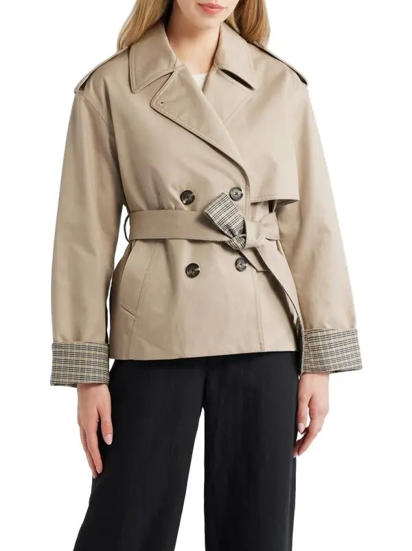 Rag & Bone Bonnie Crop Trench Coat - Khaki