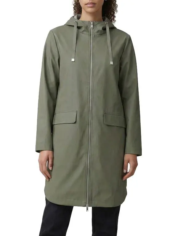 NOIZE Janae Water Repellent Hooded Raincoat - Sage
