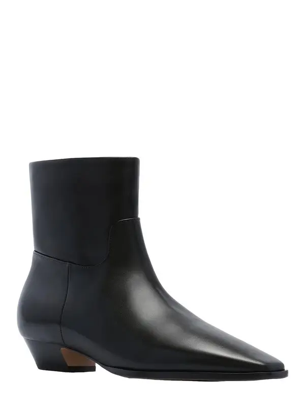 FRANKIE4 Zara Square Toe Leather Ankle Boot - Black