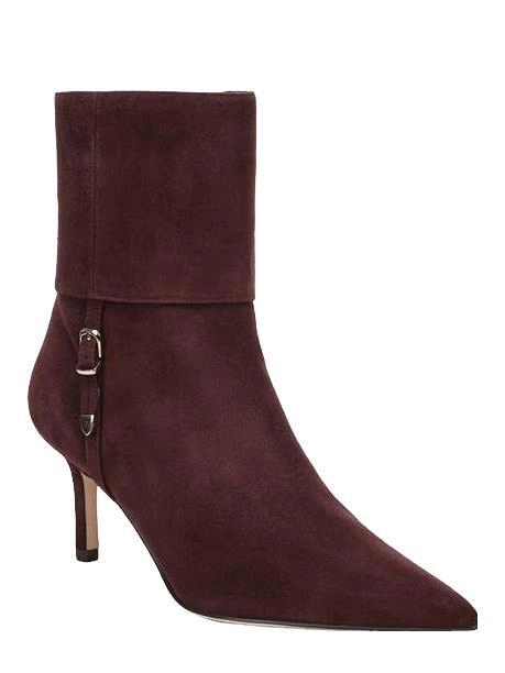 FAVORITE DAUGHTER Tamra Pointed Toe Bootie - Wine Suede