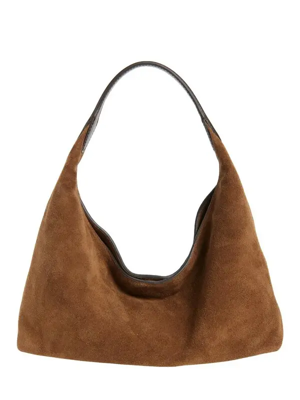 Madewell The Mylie Suede Shoulder Bag - Light Umber Multi