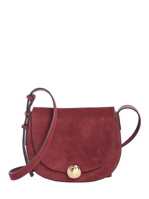 Madewell Dakota Suede Saddle Crossbody Bag - Sangria