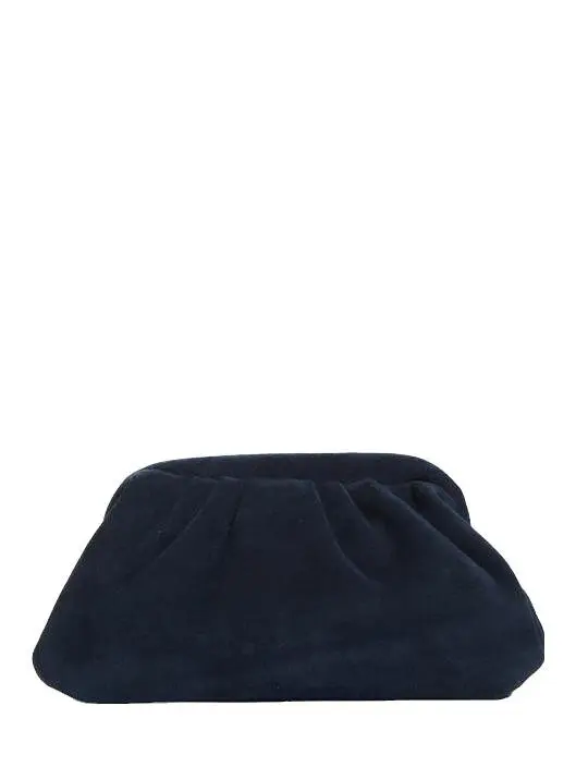 REISS Mia Suede Frame Clutch - Teal