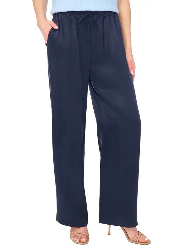 Halogen Wide Leg Drawstring Pants - Classic Navy