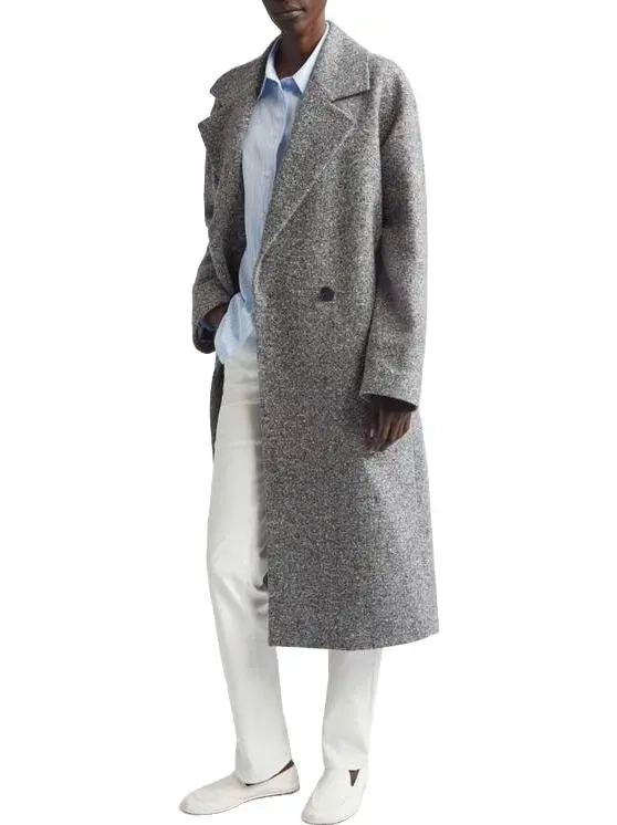 Lafayette 148 New York Alpaca & Wool Blend Coat - Graphite Multi